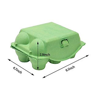 6 Count Egg Cartons for Chicken Eggs 20 Pack with Labels, Natural Pulp Paper Eggs Cartons Holds Bulk Blank Colorful Reusable Cardboard Pulp Egg Tray Half Dozen Egg Storing Cartons for Family Gifts