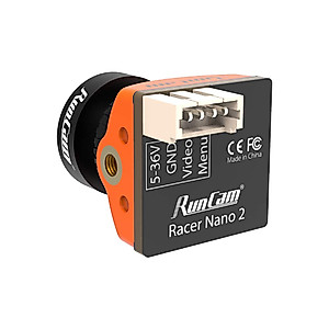 RunCam Racer Nano 2 Waterproof FPV Camera CMOS OSD 1000TVL Super WDR 6ms Low Latency Gesture Control for FPV Racing Drone(1.8mm FOV 160°)