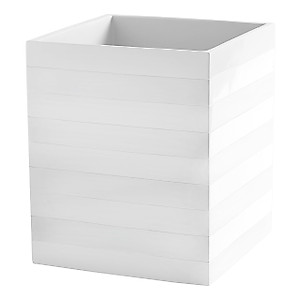 Kassatex Fine Linens Wastebasket Cabana Accessories White