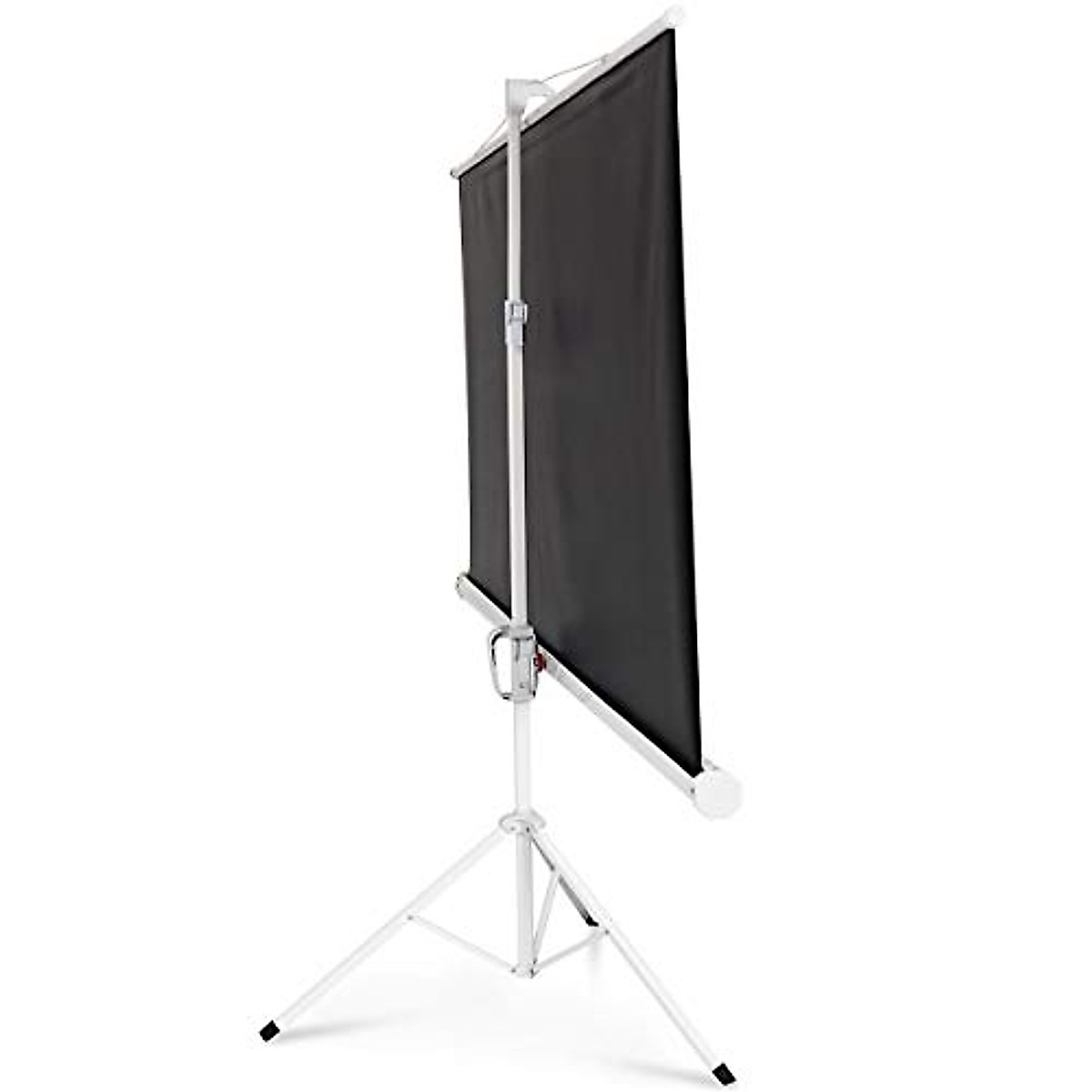 Safstar 100" Tripod Projection Screen, Portable Tripod Floor Stand Manual Pull up Home Theater Office Presentation Projector Screen 87" x 49" Viewing Area