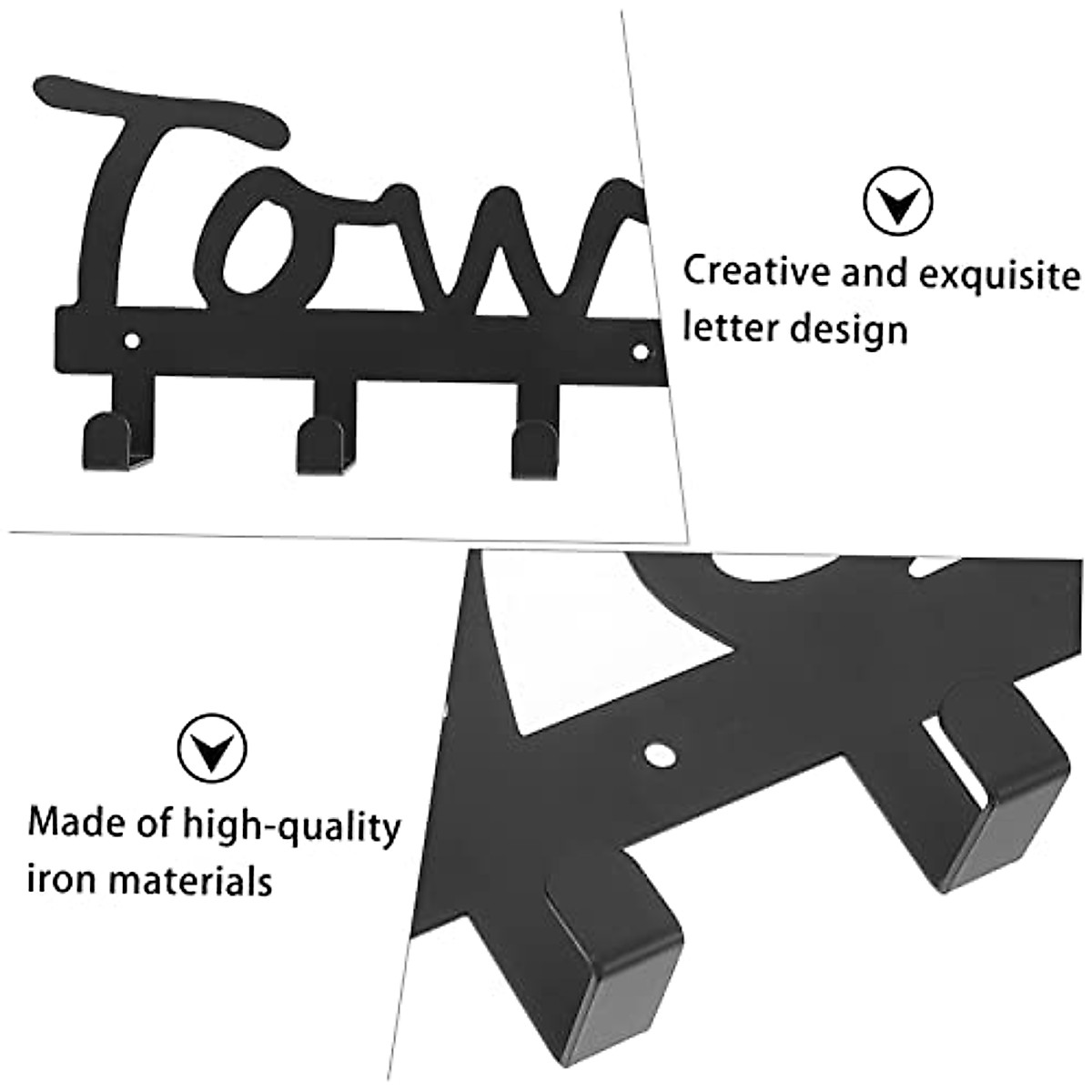 Abaodam 1 Pc Letter Coat Hook Metal Key Holder Entryway Key Holder Metal Hat Rack Metal Wall Hats Hanger Vintage Iron Kitchen Hook Wall Hooks Coat Hooks Rack Iron Coat Wrought Iron Gold