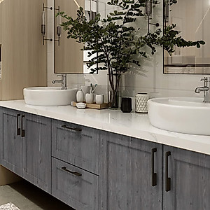 LiKiLiKi Wood Contact Paper Wood Wallpaper Light Gray Wood Grain Contact Paper Grey Peel and Stick Wallpaper Self-Adhesive Removable Wall Paper for Cabinets and Drawers Countertops Vinyl 15.7"x118"