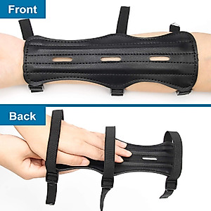 Coolrunner Archery Arm Guard Leather, Adjustable Bow Armguard, Archery Armguard Protector Arm Guard for Unisex, Archery Arm Guard to Shooting Hunting Practice