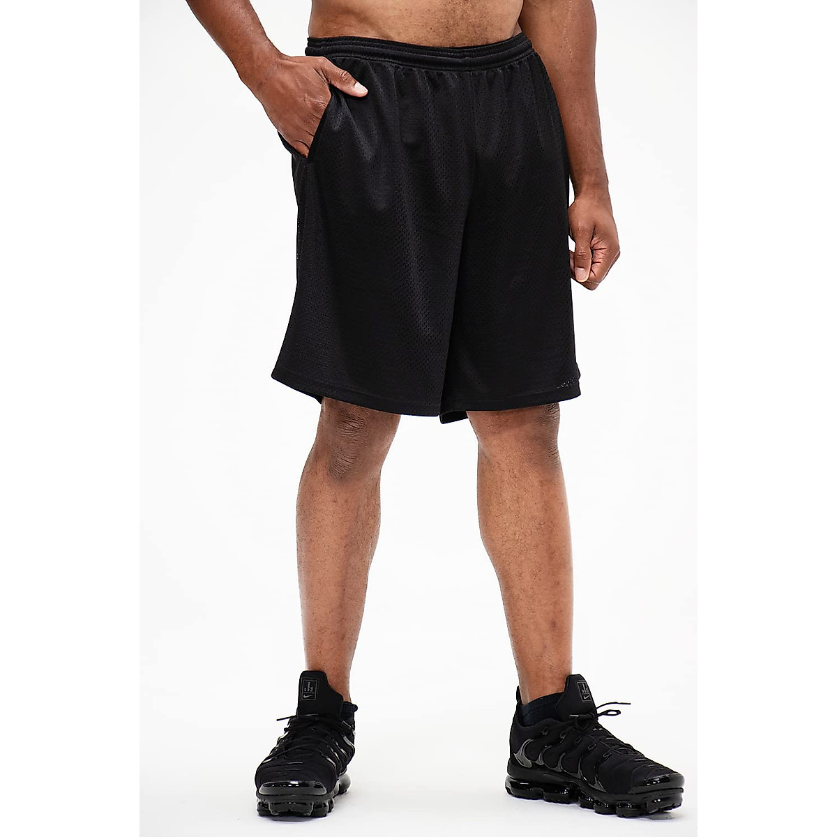 DEVOPS Men's 2-Pack Mesh Athletic Workout Basketball Running Mesh Shorts with Pockets