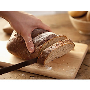 elabo 5 Piece Black Kitchen Knife Set with Stand - Stainless Steel Non-Stick Coating Knives, Rose Gold Handle