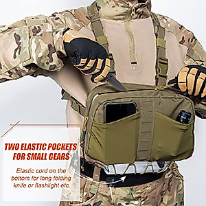 FEIWOOD GEAR Chest Pack Tactical Chest Bag with Concealed Pistol Holster for Hunting Shooting Fishing Camping