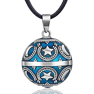 EUDORA Harmony Bola Moon Star Music Chime Ball Pendant Angel Caller Necklace for Pregnant Woman