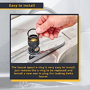 RP44648 / 44648 O-Ring, Kitchen Faucet O-Ring Compatible with Delta Faucets, Faucet Spout O-Ring Replacement Part, Pack of 4