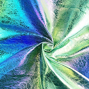 ZLIFA Black 1 Yard Metallic Floral Sparkle Fabric, 36" x 54" Iridescent Leather Fabric for Upholstery Sofa Chairs Accessories Clothing