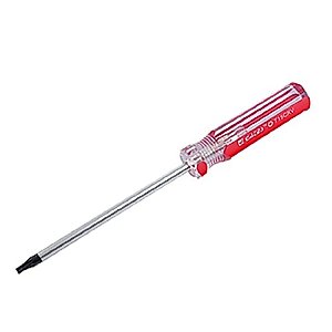 uxcell Torx Magnetic Screwdriver, T15 Security Star Screw Driver w 4 Inch CR-V Shaft and Clear Red Handle