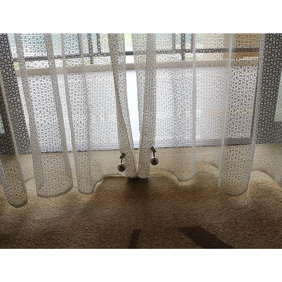 6 Pack Heavy Tablecloth Weights, Stainless Steel Balls with Rust-Resistant Clip, Weights for Curtains, Flags