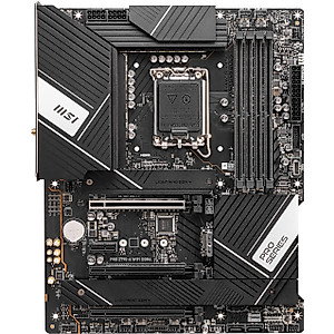 MSI PRO Z790-A WiFi DDR4 ProSeries Motherboard (Supports 12th/13th/14th Gen Intel Processors, LGA 1700, DDR4, PCIe 5.0, M.2, SATA 6G, 2.5Gbps LAN, USB 3.2 Gen2, Wi-Fi 6E, Bluetooth 5.3, ATX)