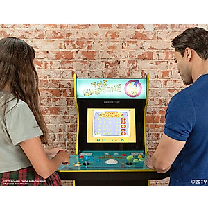 Arcade1UP The Simpsons Live Arcade Cabinet with Riser & Lit Marquee (4 Player) Blue