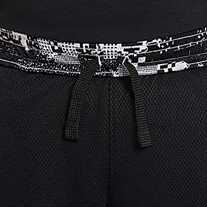 Nike Boy's Dry Shorts Elite Stripe (Little Kids/Big Kids) Black/White MD (10-12 Big Kid)