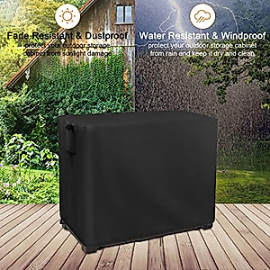 Guisong Outdoor Storage Cabinet Cover, Waterproof& Dustproof Cover for Rubbermaid Storage Cabinet, Protective Cover for Patio Storage Shed