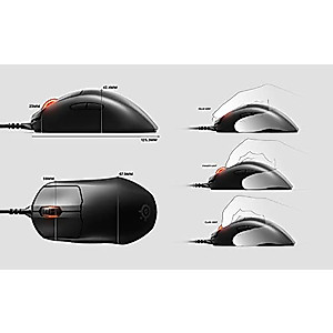 SteelSeries Prime - Esports Performance Gaming Mouse – 18,000 CPI TrueMove Pro Optical Sensor – Magnetic Optical Switches