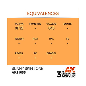 AK Interactive 3rd Gen Acrylic Sunny Skin Tone 17ml