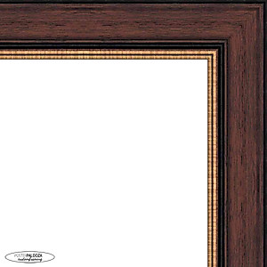 Poster Palooza 16x20 Traditional Walnut Complete Wood Picture Frame with UV Acrylic Plexiglass, Foam Board Backing & Hardware Included