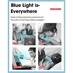 KUGUAOK 2 PACK Kids Blue Light Blocking Glasses, Boys Girls Computer Gaming TV Glasses, Lightweight Eyeglasses Frame (Age 4 to 12)