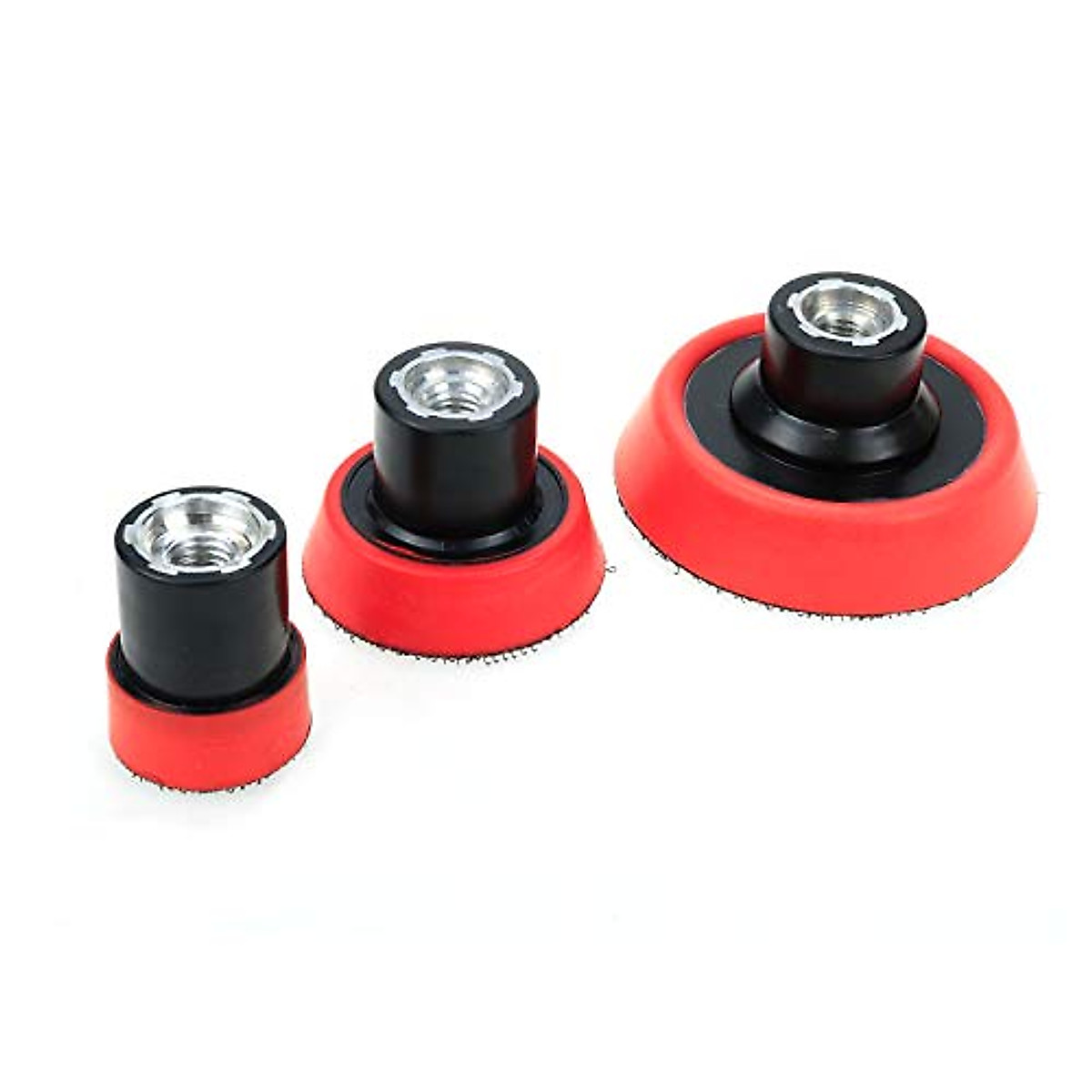 S SYDIEN 3Pcs M10 Threaded 1" 2" 3" Hook & Loop Polishing Pads Backing Pad Buffing Plates for Car Detailing