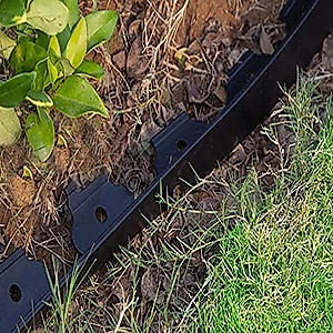 20ft Garden Kit with 18 Stakes,PE Plastic Garden for Yard,Lawn,Flower Gardens Border (Black-20FT)