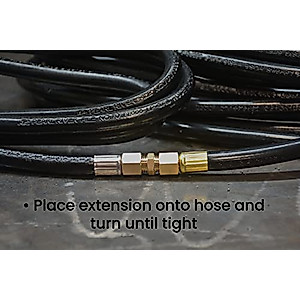 Hot Max 24212 Replacement Hose Liquid Propane/Natural Gas Hose with 350 Psi Rating, 10'