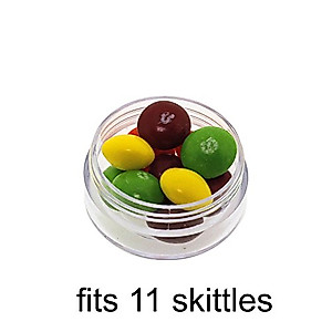 Paylak 12 Storage Round Clear Container with Screw Lids for Small Items Organizer 1.5 inches