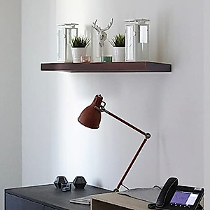 Floating Shelves, 2 Pack 24" Long Thick Handmade Rustic Floating Wall Shelves, Natural Wood Large Heavy Duty Floating Shelves for Bathroom Bedroom Kitchen Living Room, Dark Walnut