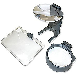 Carson 3-in-1 LED Lighted Hands-Free Hobby Magnifier Set (HM-30)