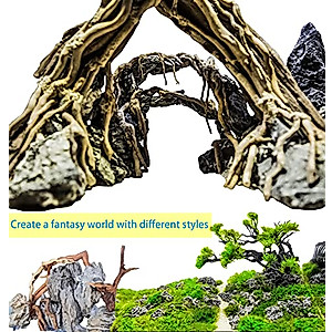 Vmiapxo 8 Pack Natural Driftwood for Aquarium, Aquarium Decor Spider Wood Freshwater Fish Tank Reptile Driftwood Branch (4"- 6")