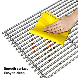 GLOWYE Grill Grates Replacement for Jenn Air 720-0336, 720-0163, Nexgrill 720-0163, 720-0430, 720-0433, Kirkland 720-0433, Permasteel PG-50400-S, Brinkmann 810-8534-S, Uberhaus, Perfect Glo (2-Pack)