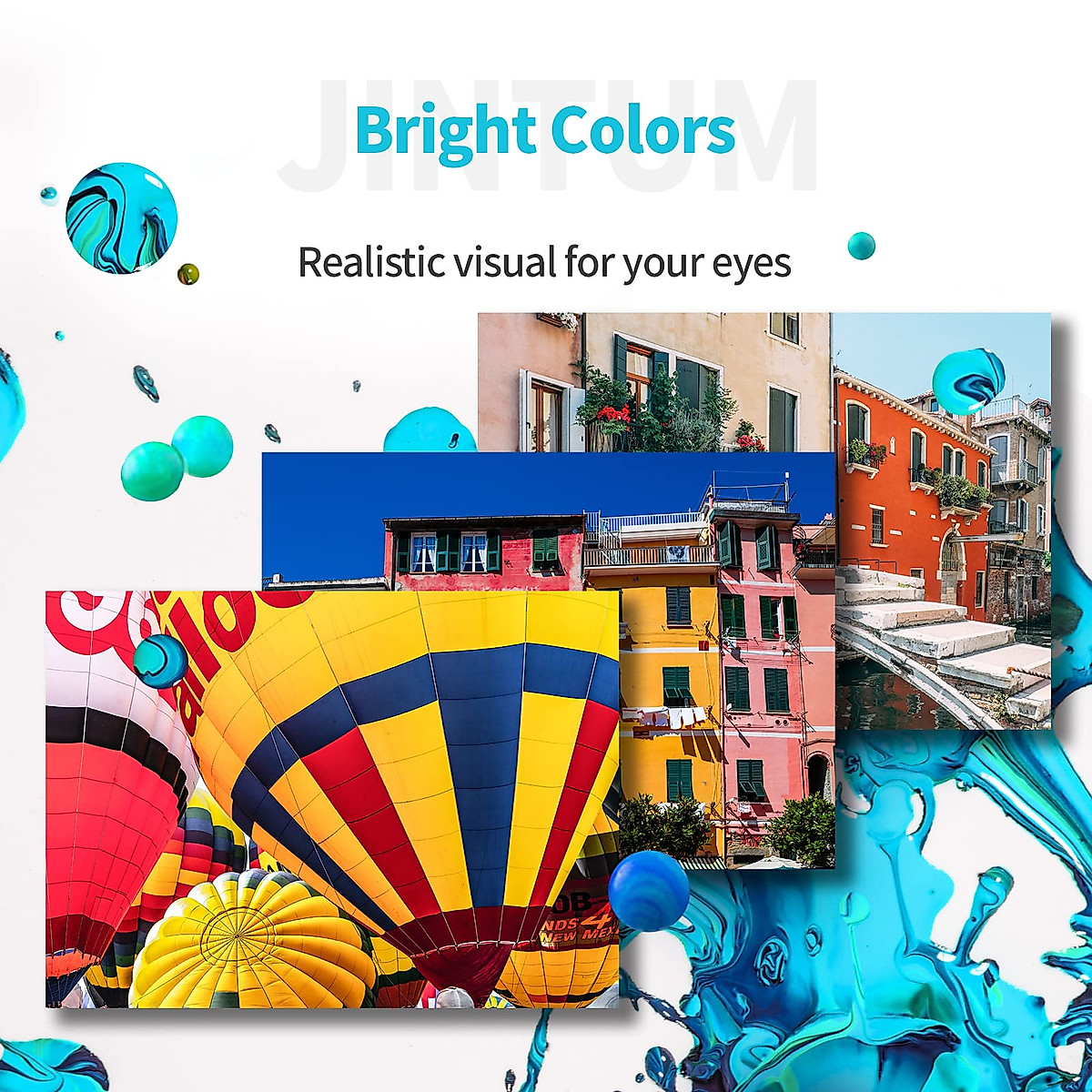 JINTUM Compatible Toner Catridge Replacement for 206A (with Chip) (Black, Cyan, Magenta and Yellow, 4-Pack)