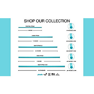 phade Eco-Friendly 9.0" Colossal/Boba Drinking Straws 720 Count - Sustainable Marine Biodegradable, Compostable, Un-wrapped, 4 Pack