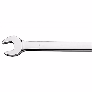 FLZOSPER 7mm Metric Ratchet Wrench,Box End Head 72-Tooth Ratcheting Combination Wrench Spanner