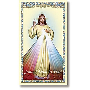 Divine Mercy of Jesus Holy Card with divine mercy chaplet on the back (10 pack)