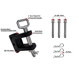 BulletProof Hitches™ 2-Tang Clevis with 1" Pin for Towing with Drawbar Systems, Pintle Systems, Farm Equipment (Rated 20,000 lbs)