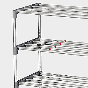 Jstcmadby Freestanding Bookshelf 4 Layers Open Bookshelf Assembled Fabric Bookshelf Storage Wall Shelf for Home Office Kitchen Storage