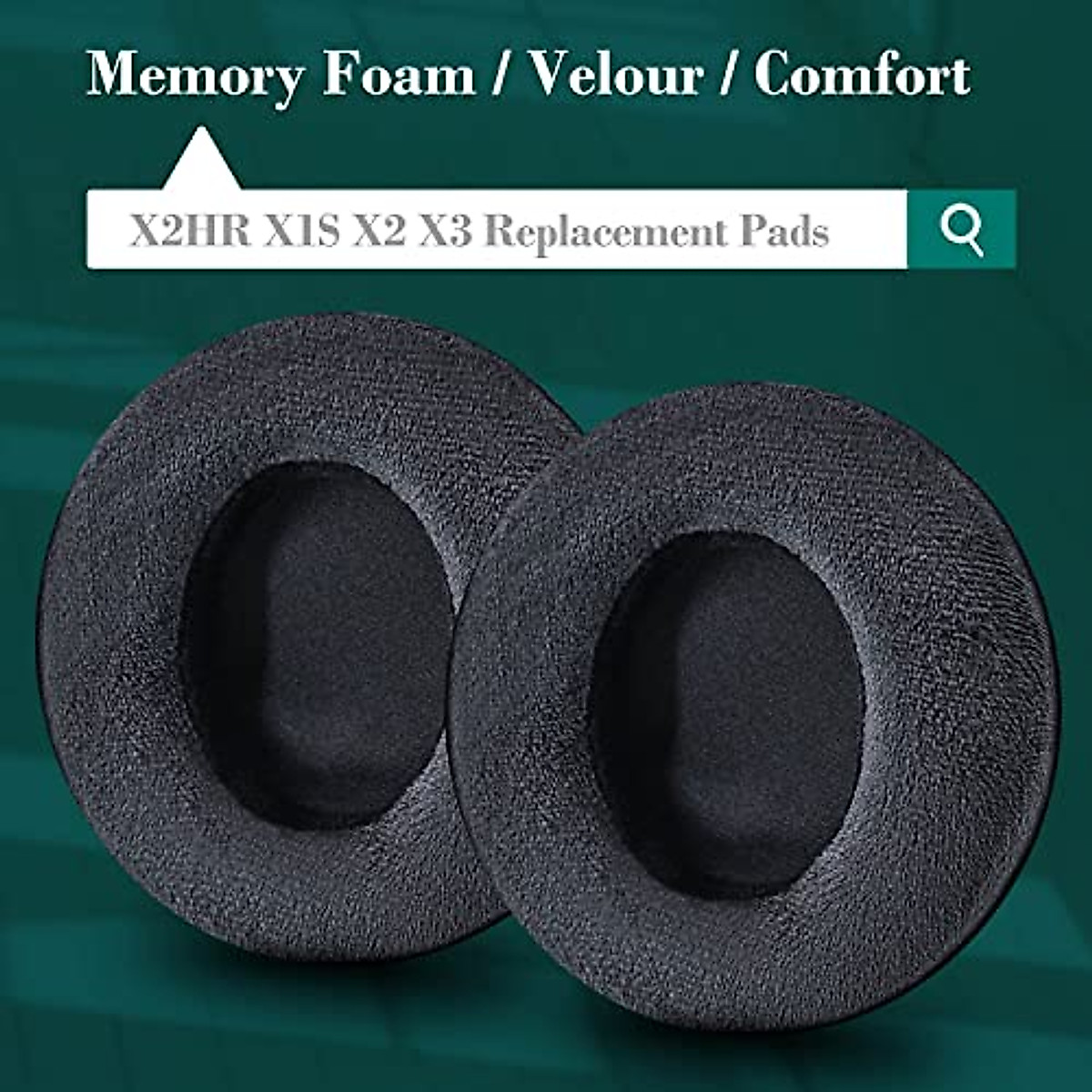 ZIXUANCUSHION X2 Earpads Replacement Philips Audio Fidelio X2 Ear Pads Compatible with Fidelio X2HR, X2, X1S Over-Ear Headphones - Velour Ear Cushions