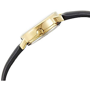 Timex Women's T20433 "Easy Reader" Gold-Tone and Black Leather Watch