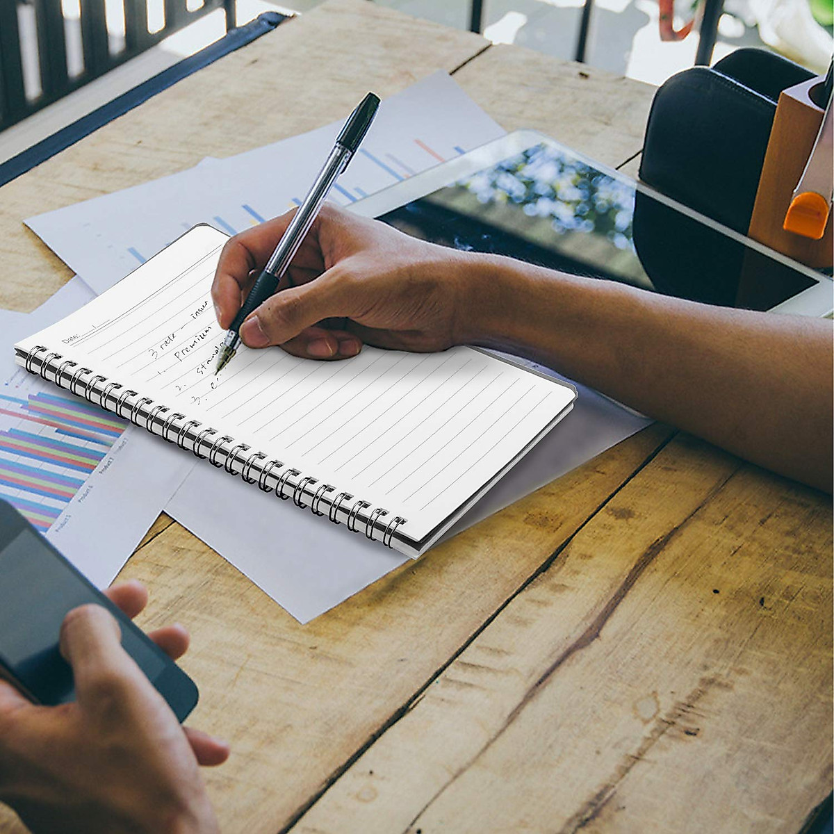 Rocutus Spiral Notebook,8 Pack Spiral Notebooks Small Notebooks Spiral Bound Notebooks Study Book College Notebooks, Subject Notebooks Planner Notebooks (8.2" x 5.5")