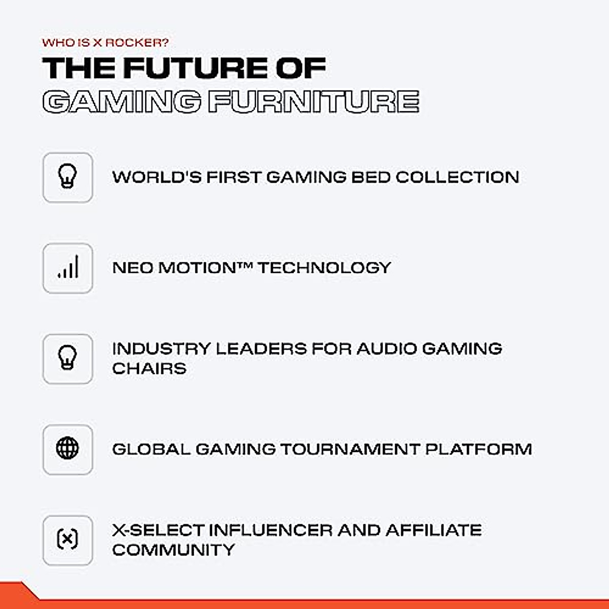 X Rocker Sphynx Pedestal Gaming Chair, with Headrest Mounted Speakers, 2.1 Wireless, Backrest Subwoofer, Padded Armrest, 5111501, 30.9" x 20.5" x 40", Black