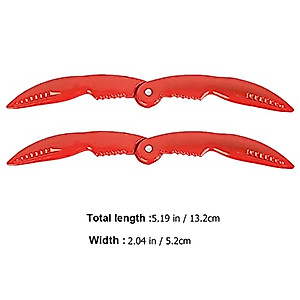 Happyyami 2Pcs Crab Clamp Lobster Clip Stainless Steel Multifunctional Peeler Seafood Tool Crab Eating Gadget Seafood Sheller Metal Spoons Kitchen Gadget to Open Aluminum Alloy Juicer