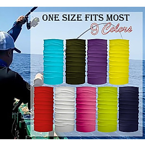 HCMY Balaclava 9 Pack Neck Gaiters Bandana Shiesty Magic Scarf Headwear Tube UV Face Mask Headbands Wraps for women