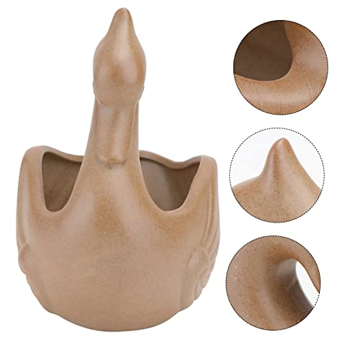 Veemoon 2 pcs Home Bird Succulent Outdoor Swan Succulents Flowerpot Holder Planting Household Indoor Vase Cactus Plants Ceramic Figurine Garden Flowerpots Bonsai for Planter Container