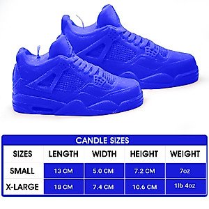 Sneaker Candle for Sneakerhead - Shoe Candle Gifts for Sneaker Heads, A Impressive Realistic Detail, Cake Topper Fun Gift A_J4 (Small, Blue)