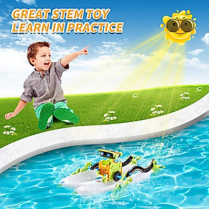 Kidpal Solar Powered Kit Robotics Science Kit for Kids 8 9 10 11 12 Year Old Boys & Girls Engineering Toys Build Your Own Robot Kit STEM Robot Building Kit for Teen Boys Age 8 9 10