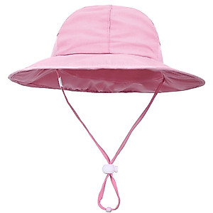 SimpliKids Pink Baby Sun Hat Kids Sun Hats with uv Protection for Girls Toddler Sun Hat Girl Sun Hat for Beach Swim Travel Pink 2-6 Years