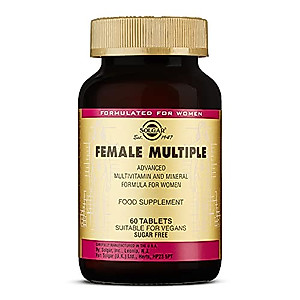 Solgar Female Multiple, 60 Tablets - Multivitamin, Mineral & Herbal Formula for Women - Advanced Phytonutrient - Vegan, Gluten Free, Dairy Free, Kosher - 20 Servings
