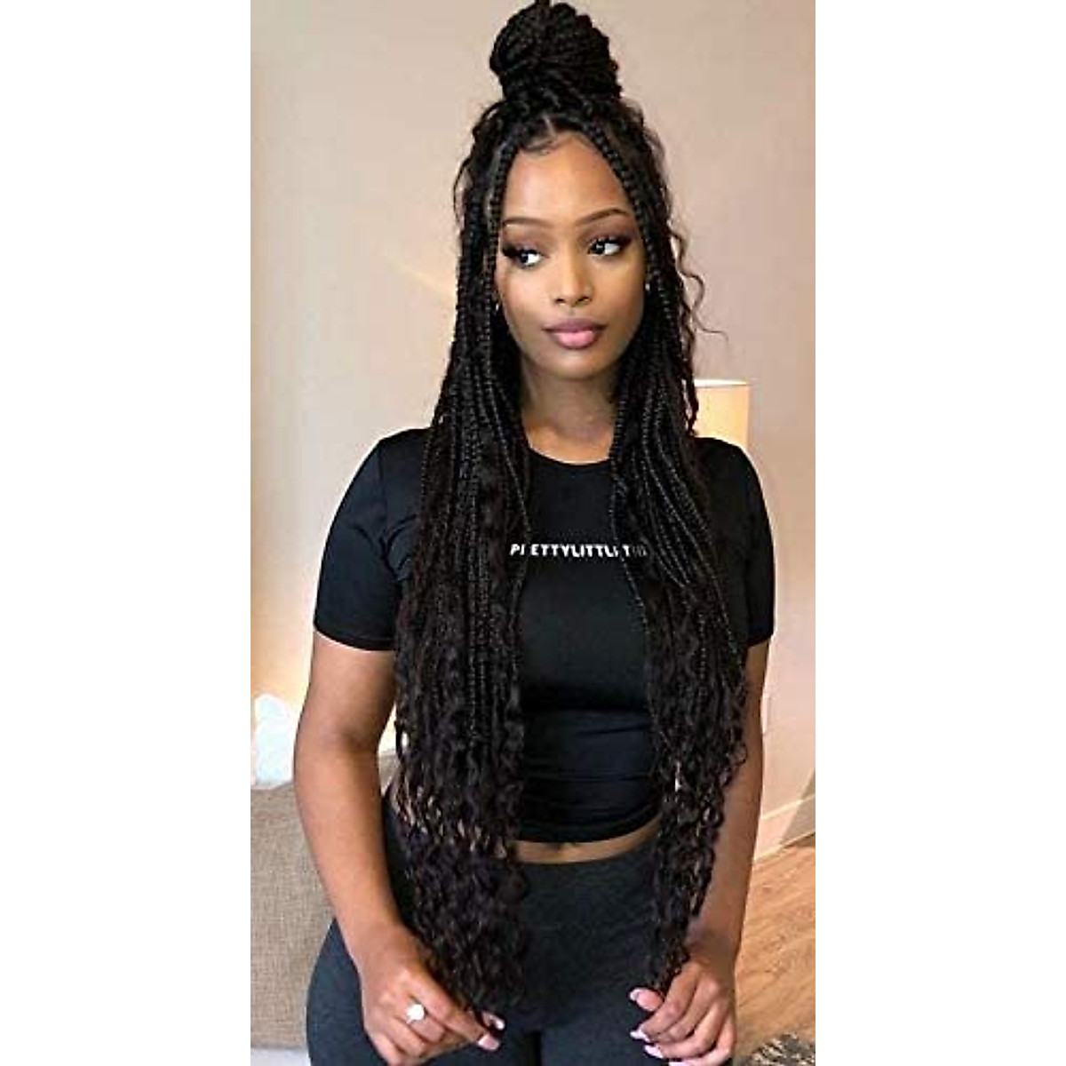 4 Packs Brazilian Wool Hair Yarn, Wool Yarn for Hair Jumbo Braiding& Senegalese Twisting Wool Hair Attachment Knitting Hair Braids(Natural Black)