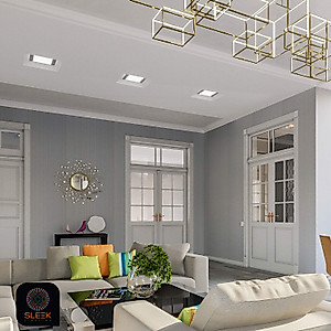 SLEEKLIGHTING Spiral light bulb - E26 base CFL bulb - CFL Light Bulbs 13 Watt- 3 Pack, 2700 Kelvin for Warm White and 800 Lumens - (65 Watt Incandescent Light Bulb Equivalent) - UL Listed